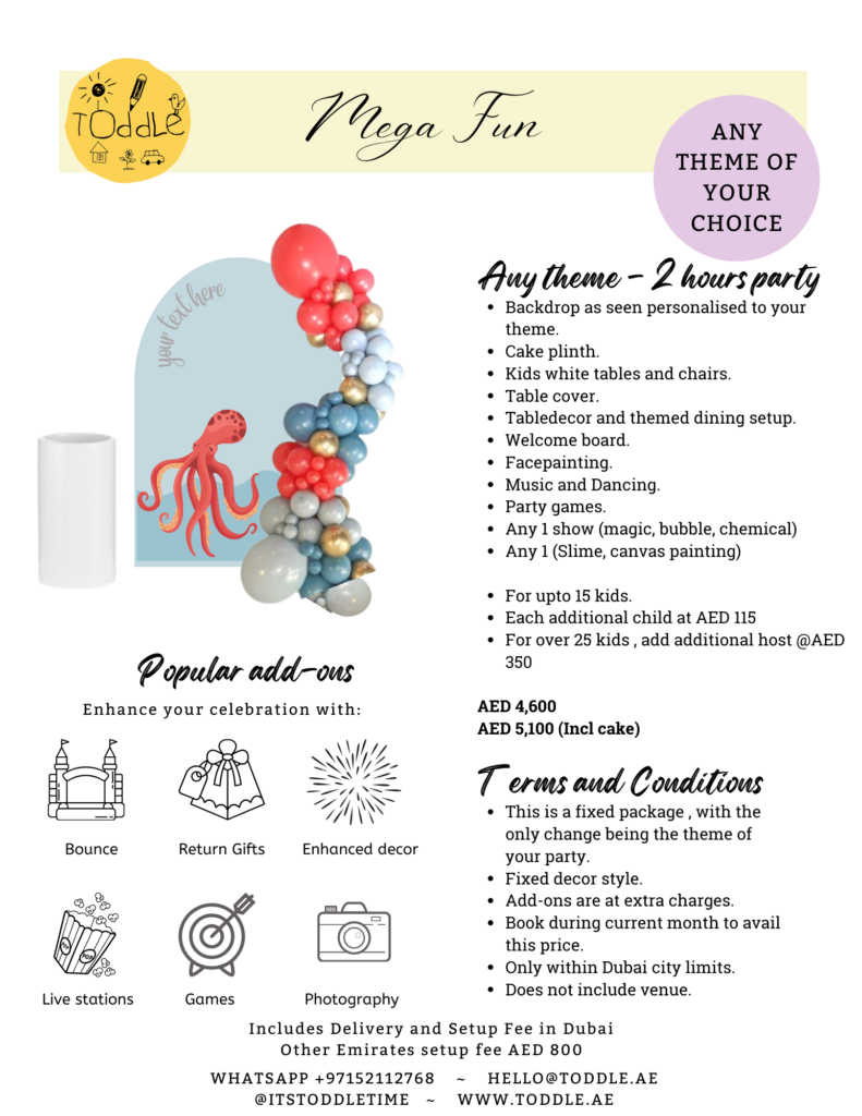 KIDS PARTY PACKAGES - Toddle